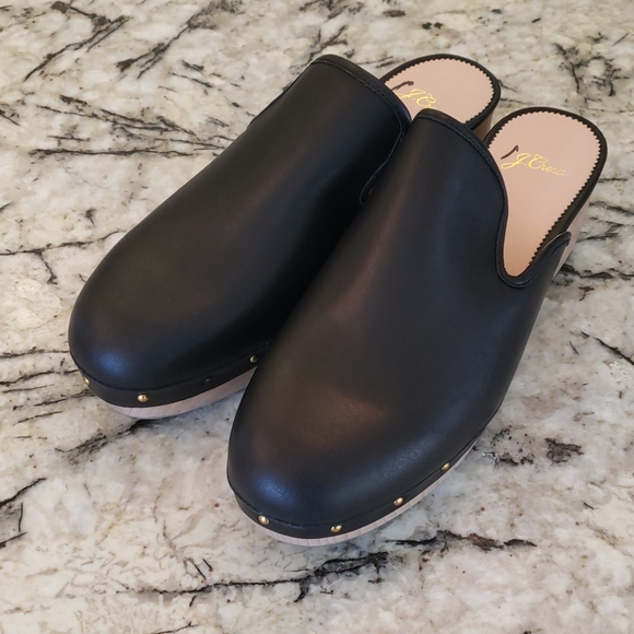 J. Crew | Shoes | J Crew Black Clogs Aq675 | Poshmark